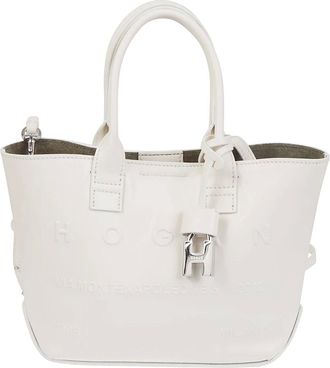 Hogan Femme, Sacs, Blanc, Taille: ONE Size Shopping Nappa Tote