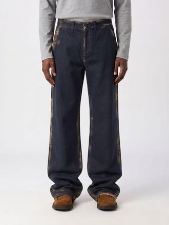 Camper Wide Leg Jeans von aus schwarzem Baumwolldenim mit Used-Effekt