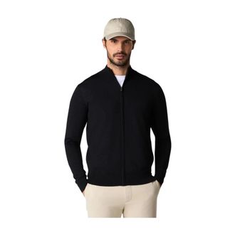 Brooks Brothers Merino-Woll-Pullover mit durchgehendem Rei&szlig;verschluss - - Knitwear - Herren - Schwarzk - 3XL