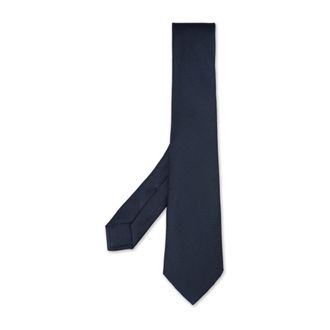 Kiton Homme, Accessoires, Bleu, Taille: ONE Size Cravate en Soie Bleu Marine Unie