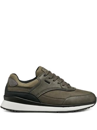 Geox lace-up panelled sneakers - Vert