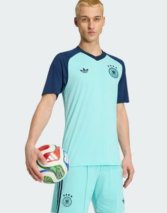 adidas adidas Performance - Allemagne 2026 - Maillot davant-match ext&eacute;rieur - Aigue-marine vif-Bleu