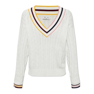 The Upside Pull col en V Josette - Femme - Pulls - Blanc - Taille: 42 FR