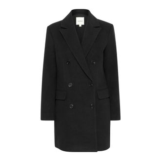 Soaked In Luxury Oversized Schwarzer Blazer Mantel Jacke - - Coats - Damen - Schwarzk - XS