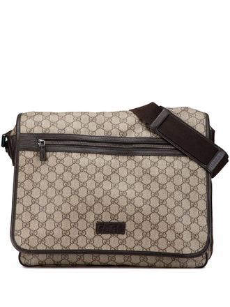 Gucci grand sac à bandoulière Messenger (2000-2015) - Marron