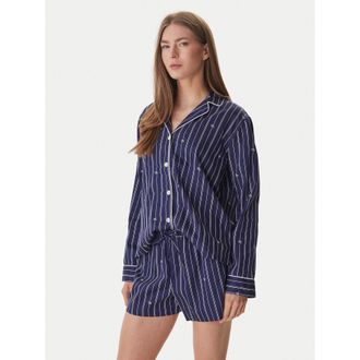 Lauren Ralph Lauren Pyjama ILN12490 Dunkelblau Regular Fit