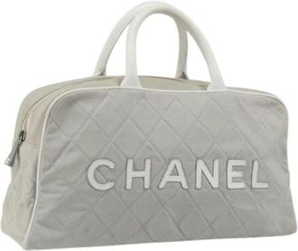 Chanel Sac Boston Pre-owned - Femme - Pre-owned - Gris - Taille: ONE Size