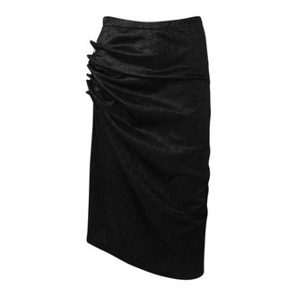 Paco Rabanne Metallic Asymmetric Skirt - - Skirts - Damen - Schwarzk - M