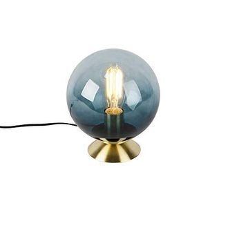 QAZQA pallon - Suspension - 1 lumi&egrave;re - &Oslash; 200 mm - Bleu - Art Deco - &eacute;clairage int&eacute;rieur - Salon I Chambre