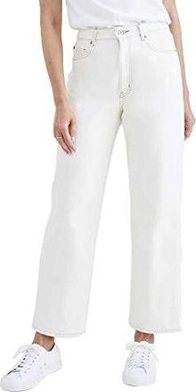 Dockers High Waist Jean Cut Straight High Straight White Garment Dye 30