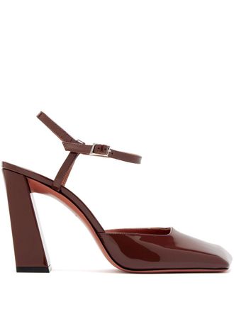 Amina Muaddi escarpins Charlotte 95 mm - Marron