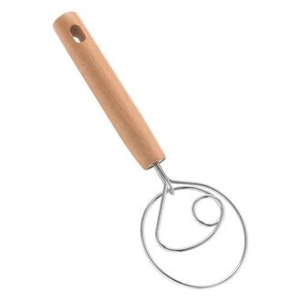 Metaltex Arizona Dänischer Schneebesen - Teigbesen mit Buchenholzgriff, ideal für Brotteig