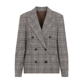 Brunello Cucinelli Kariertes Sakko - - Jackets - Damen - Mehrfarbig - S