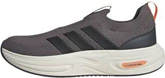 adidas Homme Cloudfoam CUXXION Slip on Shoes, Charcoal/Carbon/Lucid Orange, 49 1/3 EU