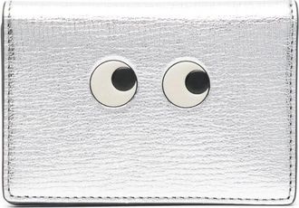 Anya Hindmarch Femme, Accessoires, Gris, Taille: ONE Size Portefeuille avec Finition M&eacute;tallique et D&eacute;tails en Appliqu&eacute;