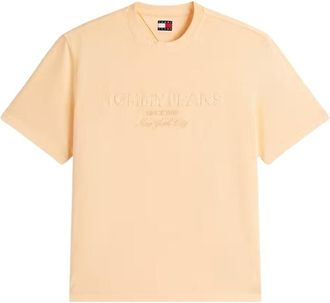 Tommy Jeans T shirt homme Ref dm0dm22545 SEV Orange