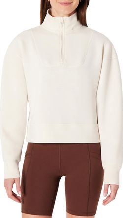 Amazon Essentials Active Damen Damen Active Sweat Half Zip Pullover Sweatshirt, Hellbeige, XXL