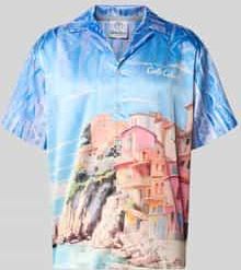 Carlo Colucci Oversized Freizeithemd mit Knopfleiste