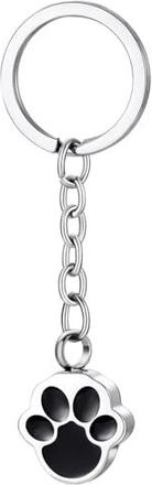 Generic Porte-cl&eacute;s souvenir en forme de chien - Ornements comm&eacute;moratifs ouvrables en acier inoxydable | Pendentif pour cendres danimaux de compagnie | Pour li