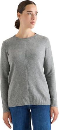 Cecil 3015573 Pull à col Rond Doux, Sporty Grey Melange, XL Femme