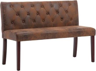 vidaXL Vidaxl - Sitzbank 120 cm Braun Wildleder-Optik
