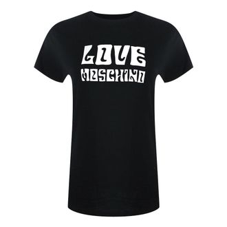 Moschino Groovy Logo Schwarzes T-shirt