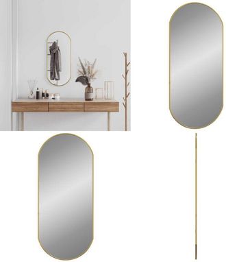 vidaXL Vidaxl - Miroir mural Doré 80x35 cm Ovale - Miroir Mural - Miroir Doré - Miroir Ovale - Décoration Murale - Miroir Design - Home & Living