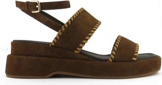 Elvio Zanon Femme, Chaussures, Brun, Taille: 39 EU Suede Wedge Sandal