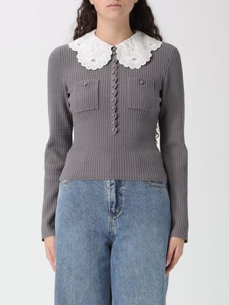 Self Portrait Pullover SELF-PORTRAIT Damen Farbe Grau