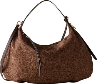 Borbonese Femme, Sacs, Brun, Taille: ONE Size Prive Hobo Medium