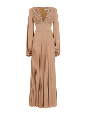 Elisabetta Franchi Maxi Robe - Marron