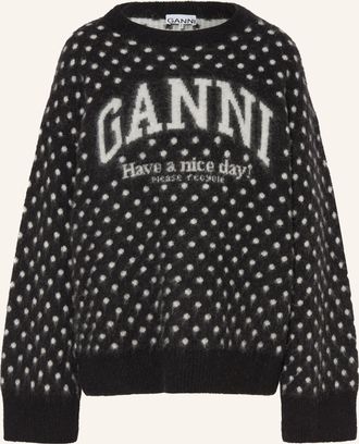 Ganni Oversized-Pullover Mit Alpaka schwarz