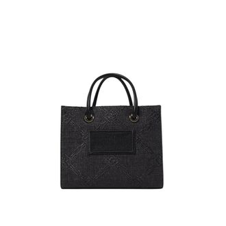 Elisabetta Franchi Strukturierte Henkeltasche mit Webdesign - - Bags - Damen - Schwarzk - ONE SIZE