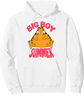 Garfield Big Boy Summer Chonky Orange Cat Funny Cartoon Pullover Hoodie