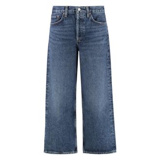 A Gold E Arc Cropped Jeans - - Jeans - Damen - Blau - W26