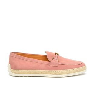 Tod's Femme, Chaussures, Rose, Taille: 36 EU Mocassin en daim rose