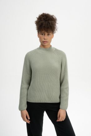 Mela Damen vegan Strickpullover Analah Gr&uuml;ner Ton