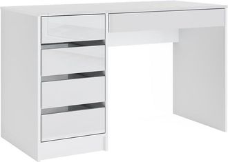 Vicco Schreibtisch Sherry, Wei&szlig;, 55 x 120 cm mit Schubladen