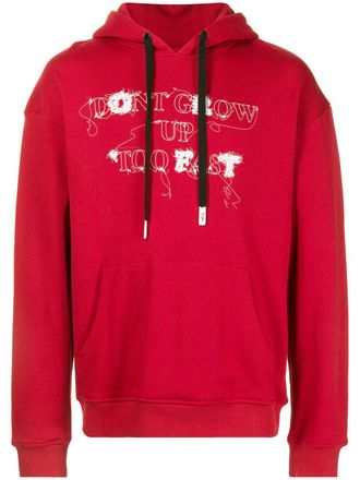 Haculla hoodie Dont Grow Up Too Fast en coton - Rouge