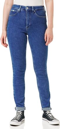 Calvin Klein Damen Jeans Hose High Rise Skinny Fit, Blau (Denim Medium), 29W/34L