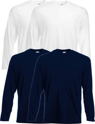 Fruit Of The Loom 4 T Shirt Longsleeve M L XL XXL Langarm Verschiedene Farbsets ausw&auml;hlbar (XXL, Farbset 2)
