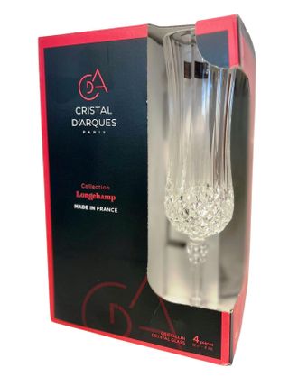 Cristal d'Arques Longchamp Sektglas 12cl Kristallglas 4er Set Champagnerglas