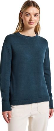 Street One Damen 3015540 Rundhals Pullover, Tide Blue, 36