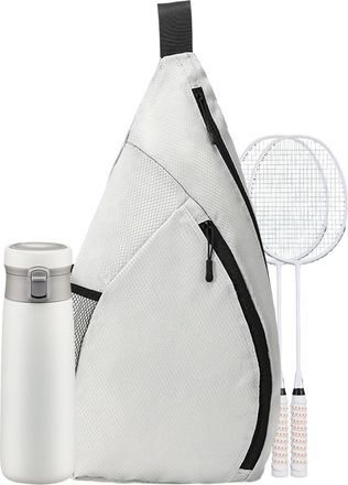 Generic Badmintontasche,Oxford Stoff Wasserdicht Sport Zubeh&ouml;r | Schl&auml;ger Umh&auml;ngetasche Mit Seitentasche | F&uuml;r Frauen Im Freien Fitness Fitnessstudio Training