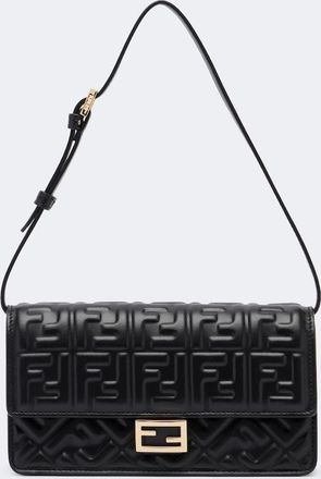 Fendi Portemonnaie mit Riemen Tube FF aus Leder