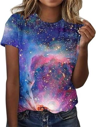 Generic Tee Shirt Femme Sport D&eacute;t&eacute; &Agrave; Manches Courtes Basic Hauts T Shirt D&eacute;t&eacute; Loisirs L&acirc;che Top De Mode Manches Courtes Chemise Chic Et &Eacute;l&eacute;gant Grande Taille 