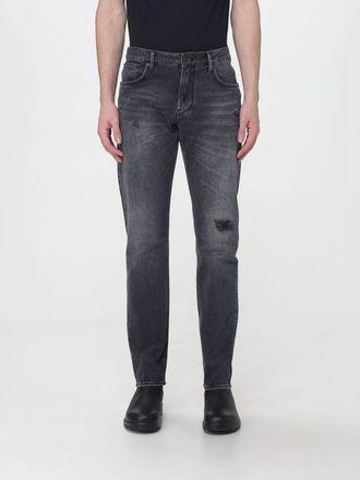 Emporio Armani Skinny Fit Five-Pocket-Jeans aus schwarzem Stretch-Baumwolldenim