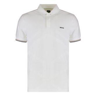 HUGO BOSS Slim Fit Poloshirt aus Funktionsstoff - - Tops - Herren - Wei&szlig; - L