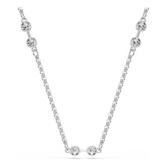 Swarovski Remix Halskette, Rundschliff, Wei&szlig;, Rhodiniert