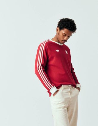 adidas adidas Football - Manchester United - Top manches longues - Rouge fonc&eacute;